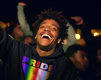 LGBTQ Rainbow Pride Clothing, Rainbow Unisex Heavy Blend Hooded ...