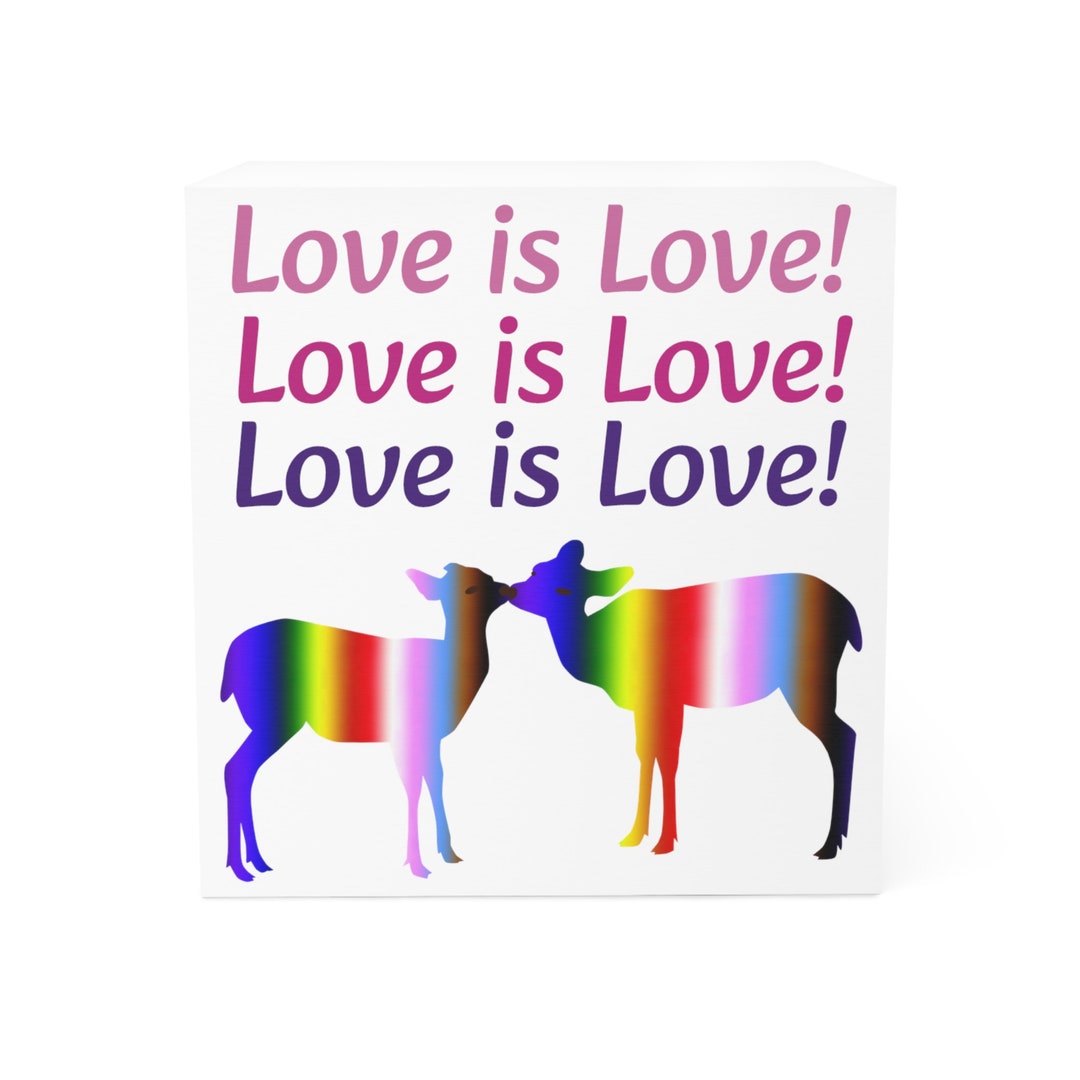 Love is Love Two Does Kiss Note Cube - Etsy