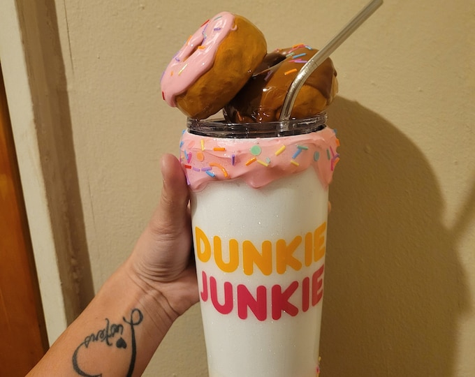 Dunkie Junkie Donut Tumbler/made to Order - Etsy