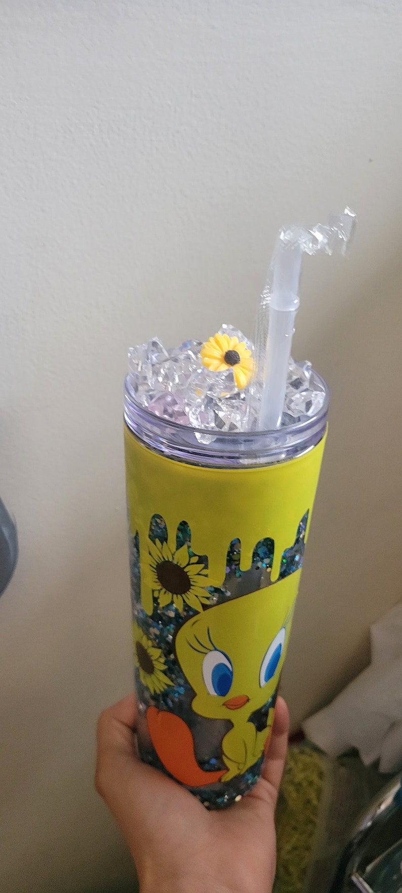 18 Oz Tweety Snow Globe Tumbler - Etsy