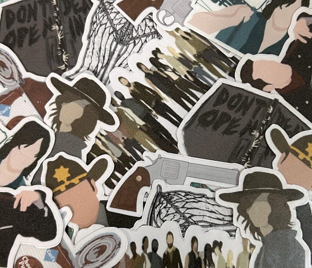 The Walking Dead Stickers - Etsy