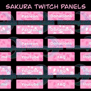 Sakura Twitch Panels - Etsy