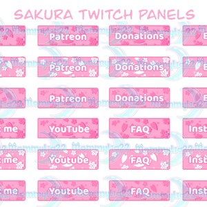 Sakura Twitch Panels - Etsy