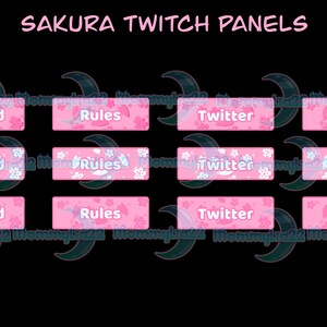 Sakura Twitch Panels - Etsy
