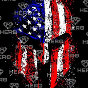 Spartan Helmet Distressed USA Flag Png Gift for Him Spartan Helmet USA ...