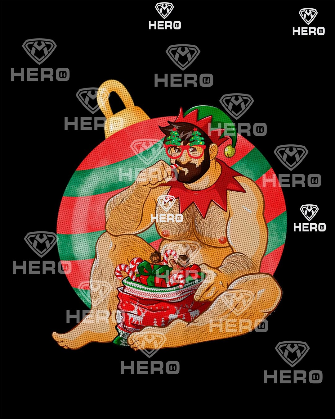 Fat Elf Png Elf Eating Candy Png Fat Adult Elf Man With Santa Hat ...