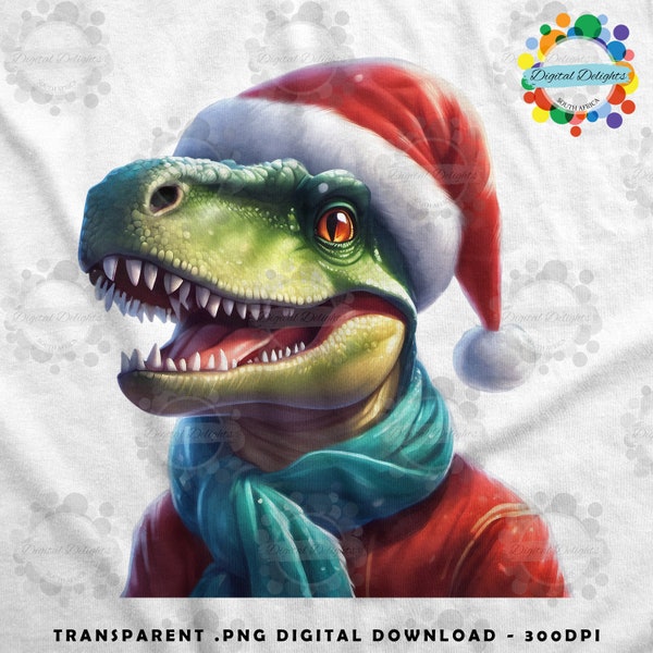 Dinosaur With Santa Hat - Etsy