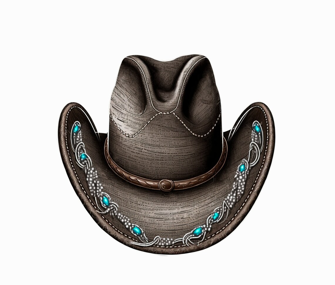 Unique Western Floral Cowboy Hat Design Bundle- Perfect for Custom ...