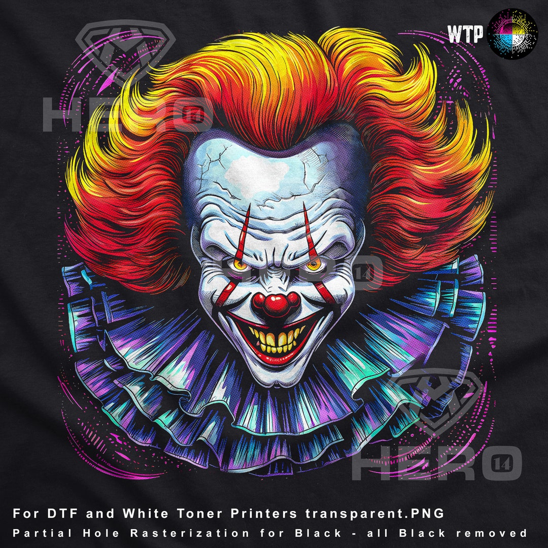 Evil Pennywise Clown Halloween Ready Pennywise Orange Hair Evil Clown ...