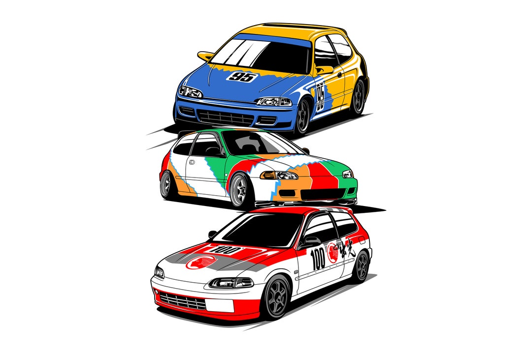 Racing Car Digital Art for T-shirt and Apparel Design Instant Download ...