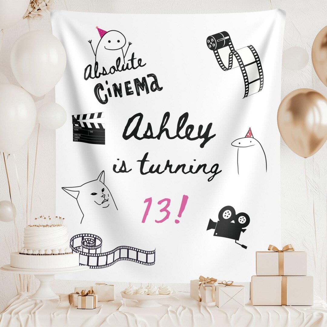 13th Birthday Banner: Thirteenth Birthday Party Backdrop - Etsy