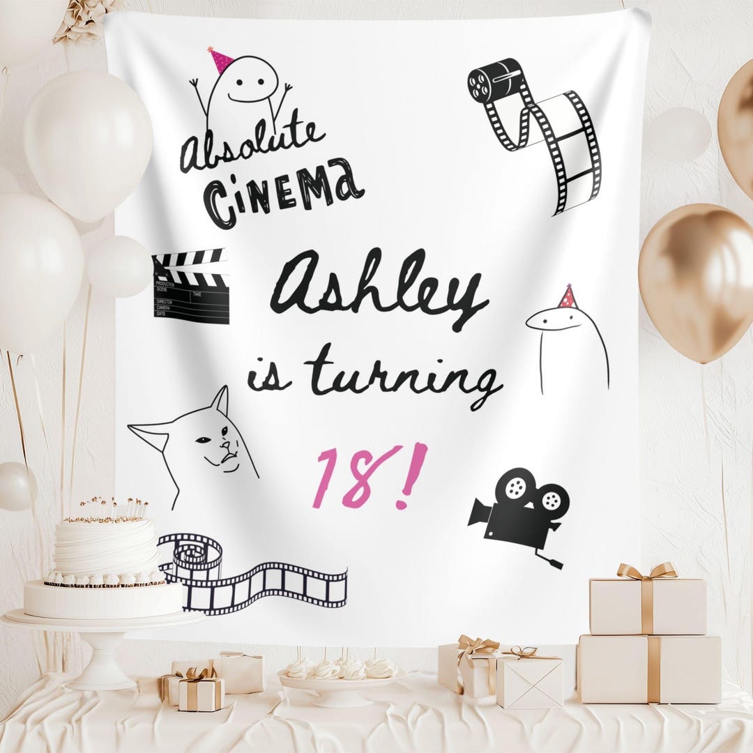 18th Birthday Banner: Absolute Sinema Birthday Backdrop - Etsy