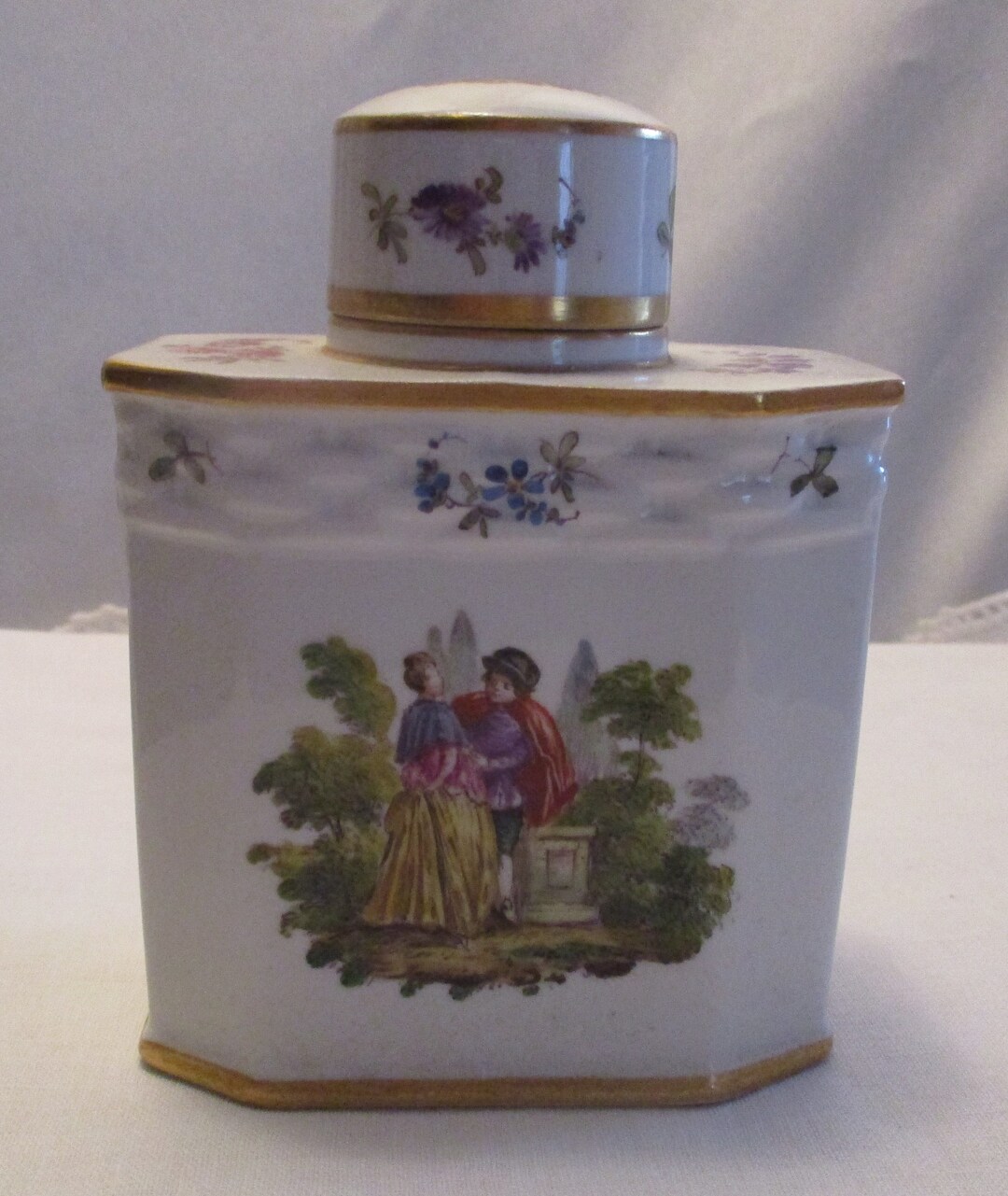 Bourdois and Achille Bloch Paris France Porcelain Tea Caddy Hand ...