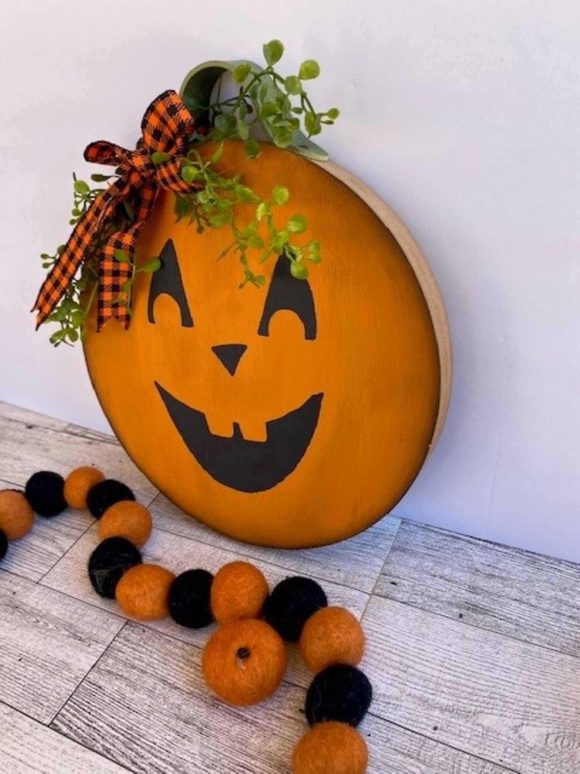 Halloween Chunky Wood Jack-o-lantern - Etsy