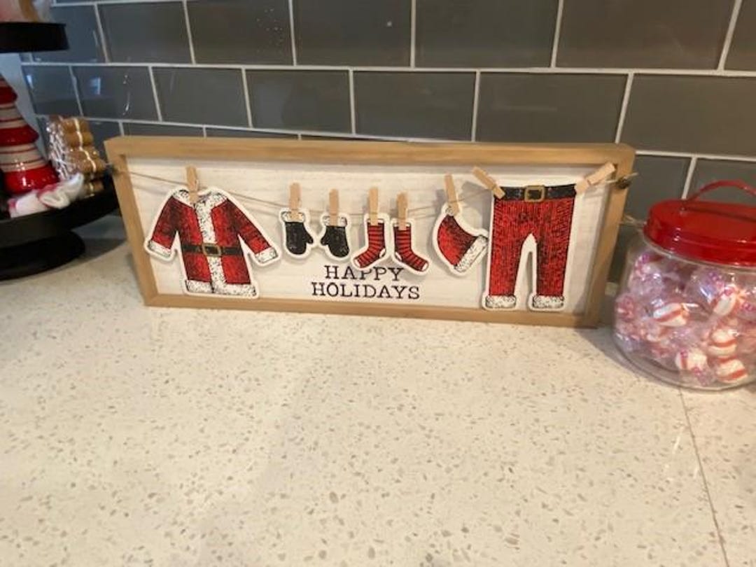 Santa's Laundry Whimsical Christmas Sign - Etsy