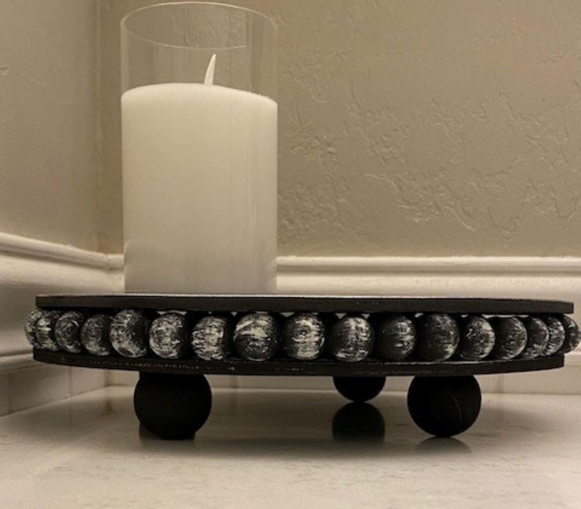 Farmhouse Wood Beaded Riser - Etsy