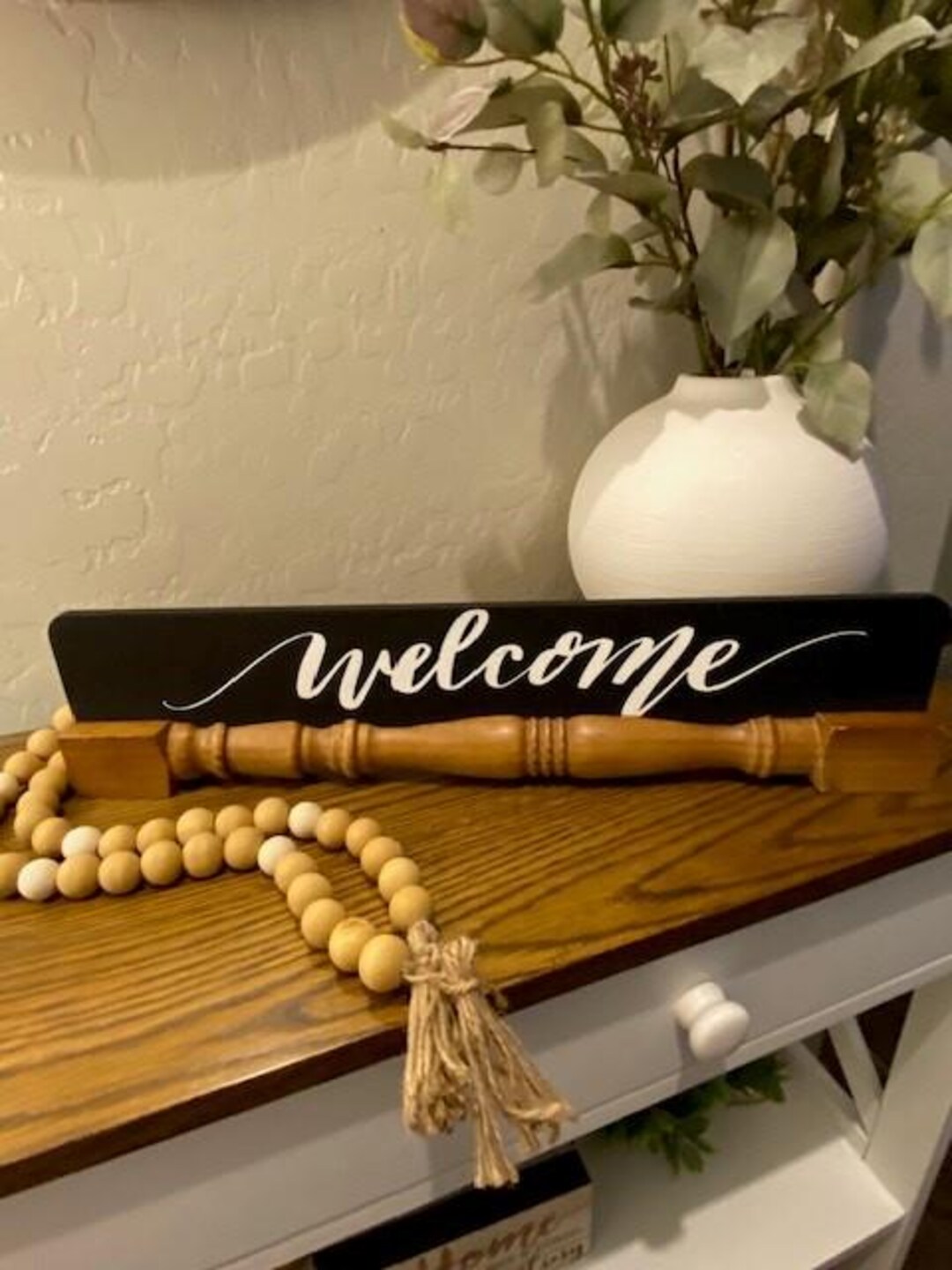 Farmhouse Spindle Welcome Sign - Etsy