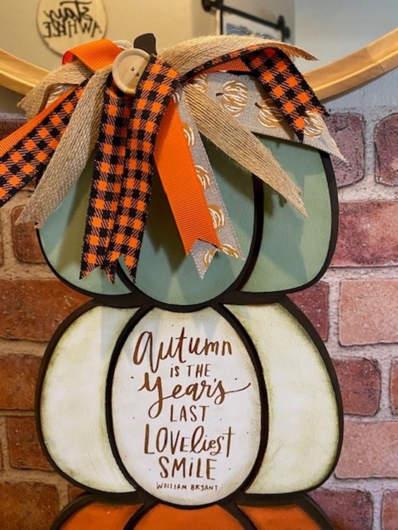 Stacked Pumpkin Sign/fall Decor - Etsy