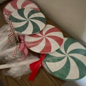 Decorative Peppermint Twist "lollipops" for Christmas Display - Etsy