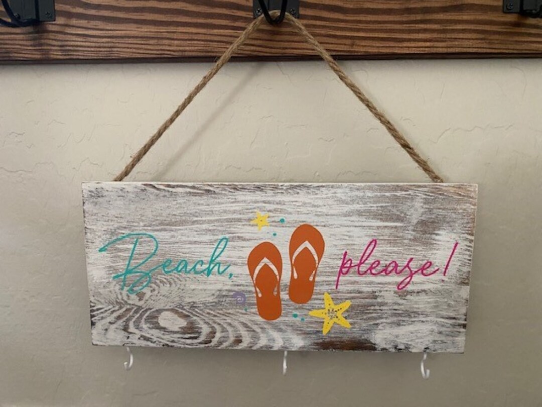 Beach, Please! Key Holder With Beach Theme - Etsy