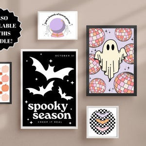 Disco Ghost Halloween Printable Wall Art Halloween - Etsy
