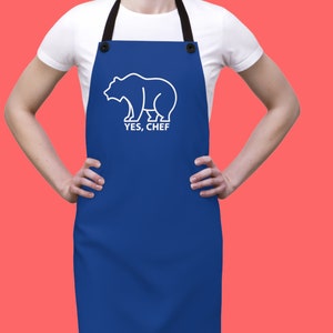Yes, Chef | the Bear Minimalist TV Show Inspired Apron, Gift for Chef, Baking Apron, Mens Apron ...