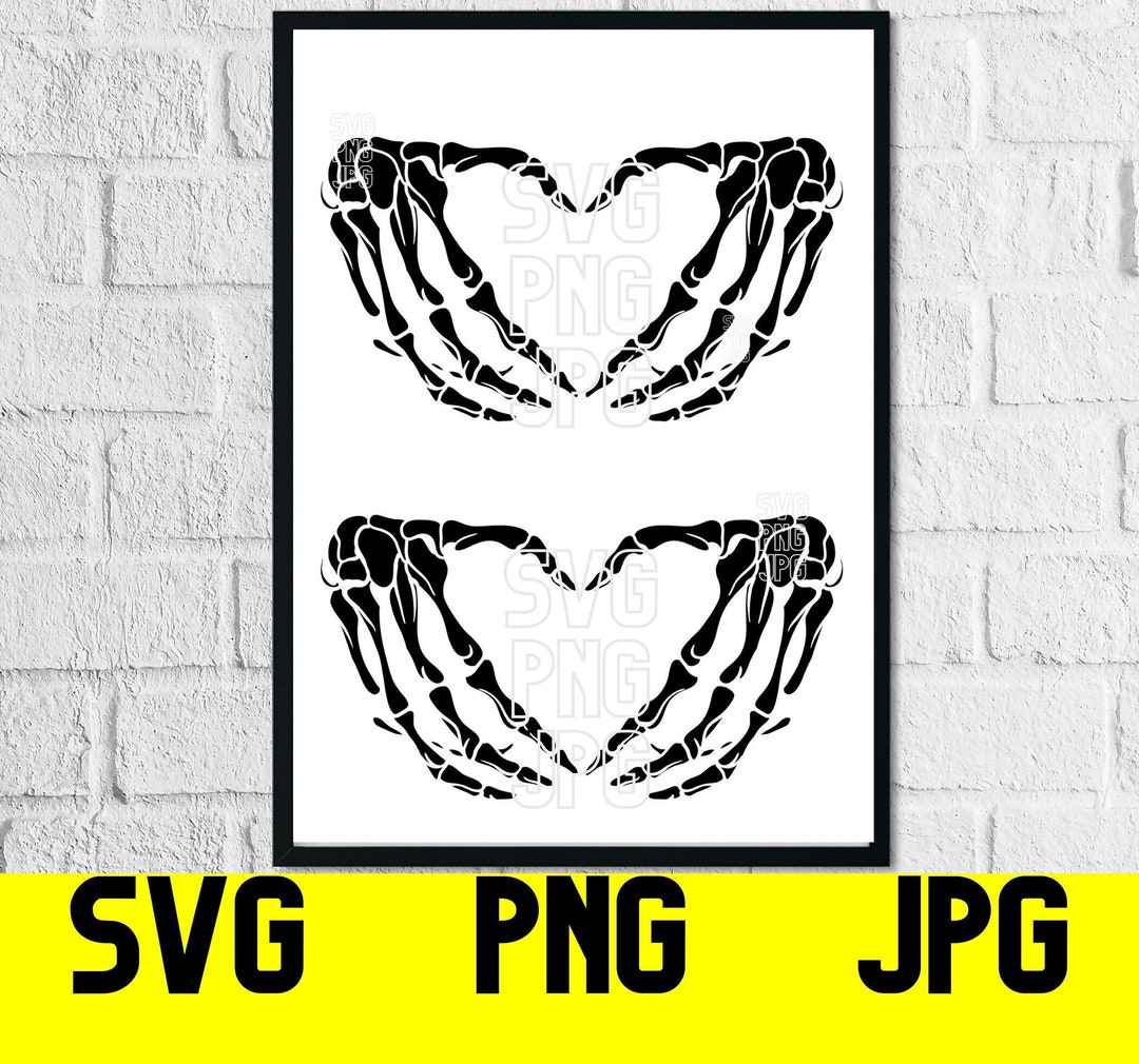 Skeleton heart svg skeleton hands svg skeleton svg cut file - Etsy México