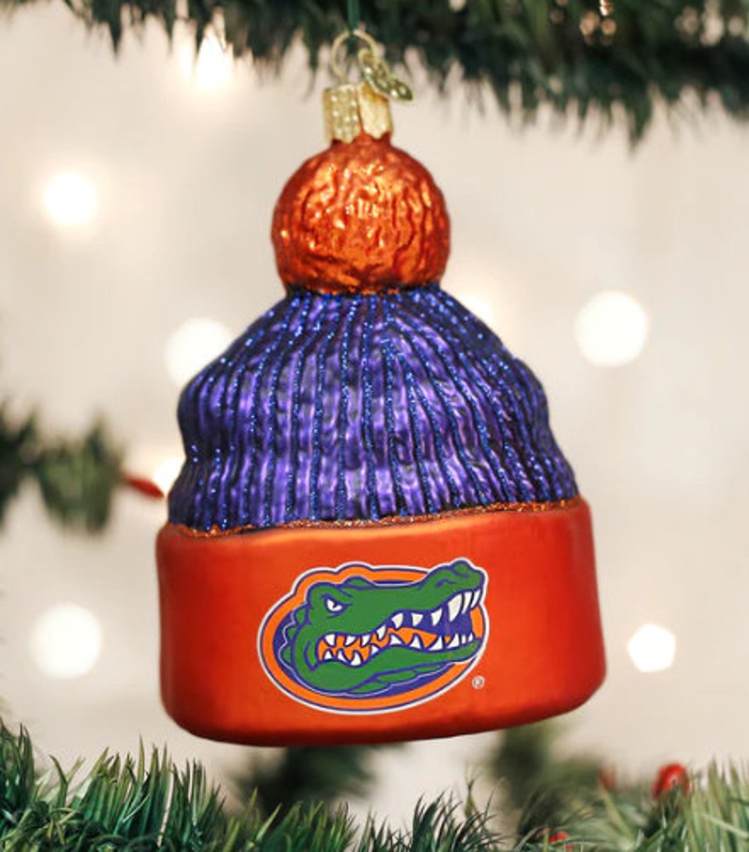 Florida Gators Football Beanie Personalized Old World Glass Chrismas ...