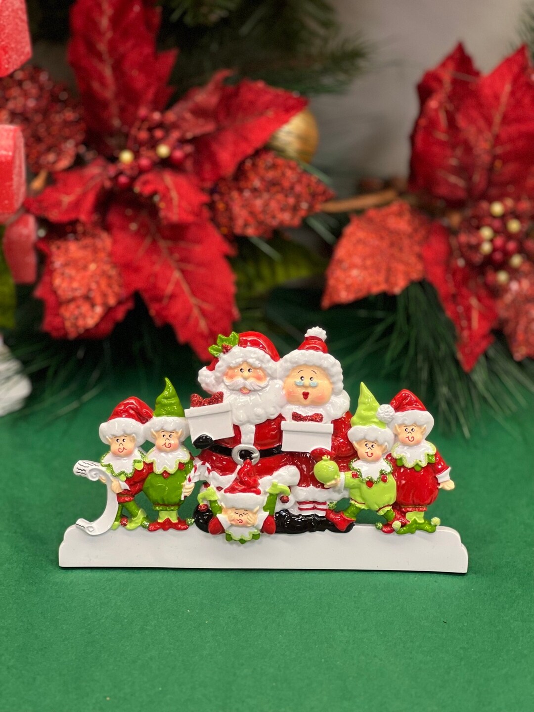 Santa Clause Family of 7 Table Topper Ornament Christmas, Free ...