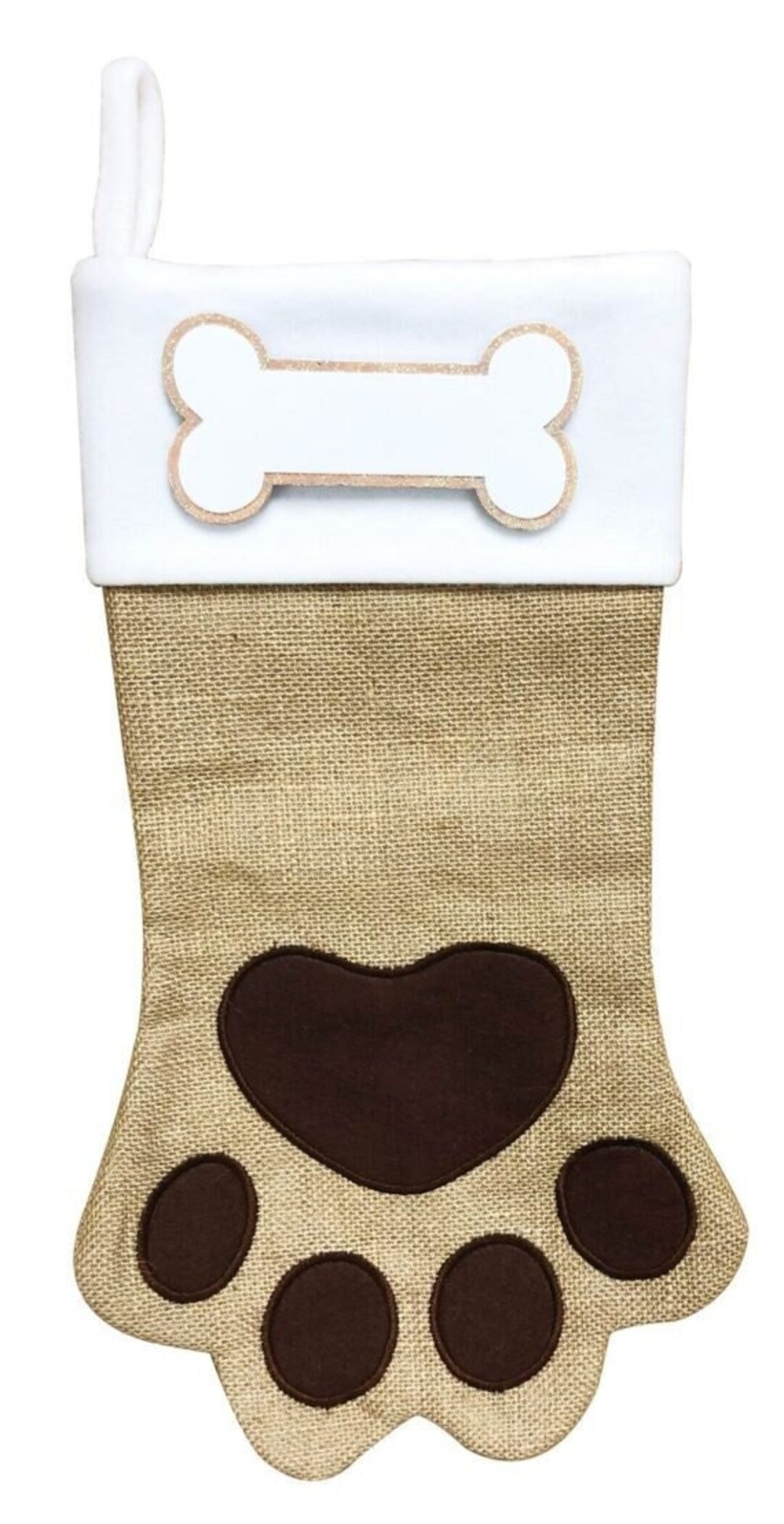 Dog Paw (brown & Black) Personalized Christmas Stocking - Etsy