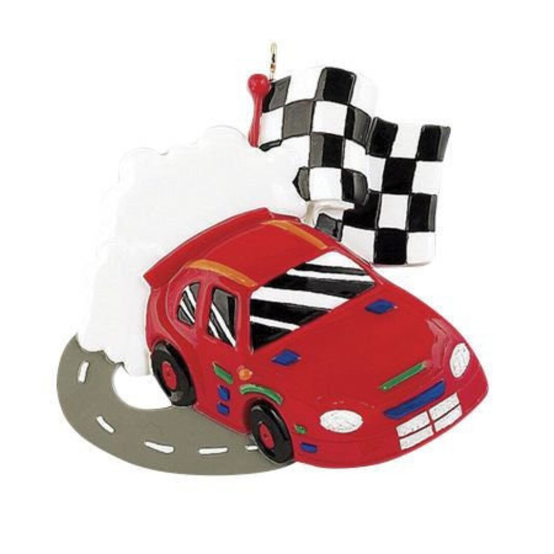 RACE CAR TRACK Personalized Christmas Ornament - Etsy