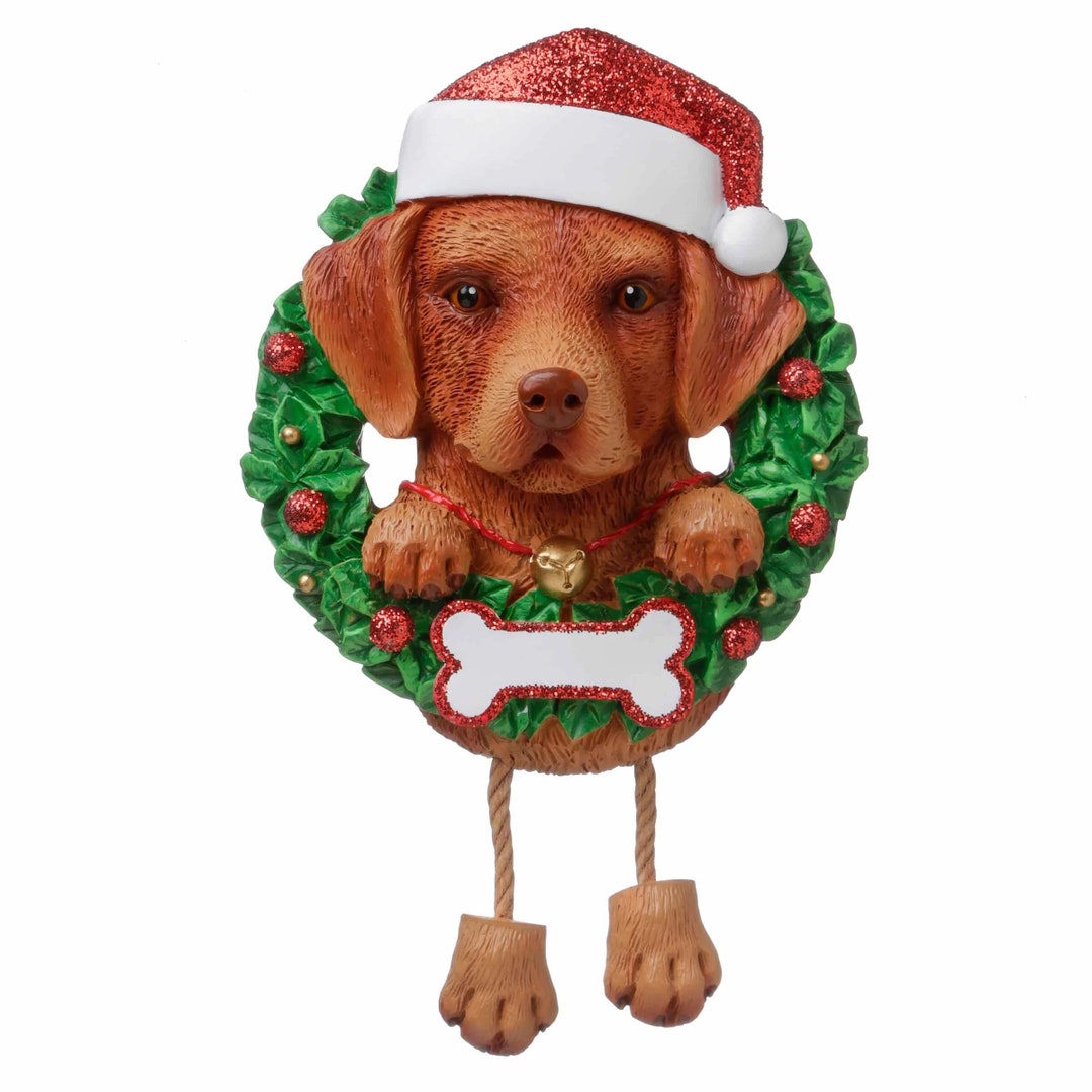 Chocolate Lab (pure Breed) Personalized Christmas Ornament - Etsy