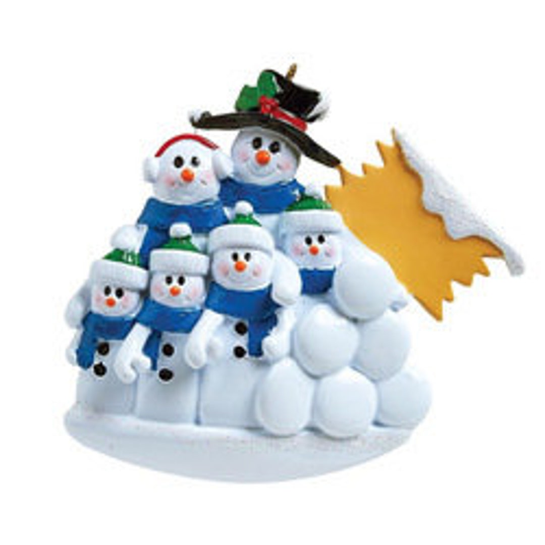 SNOWMAN SNOWBALL FAMILY of 6 - Etsy
