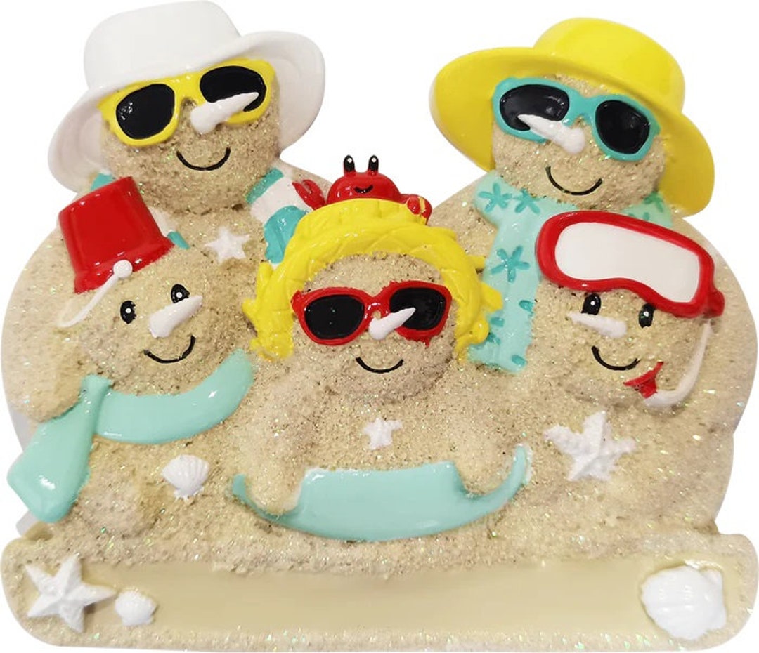 Sandman Family of 5 Personalized Christmas Ornament - Etsy