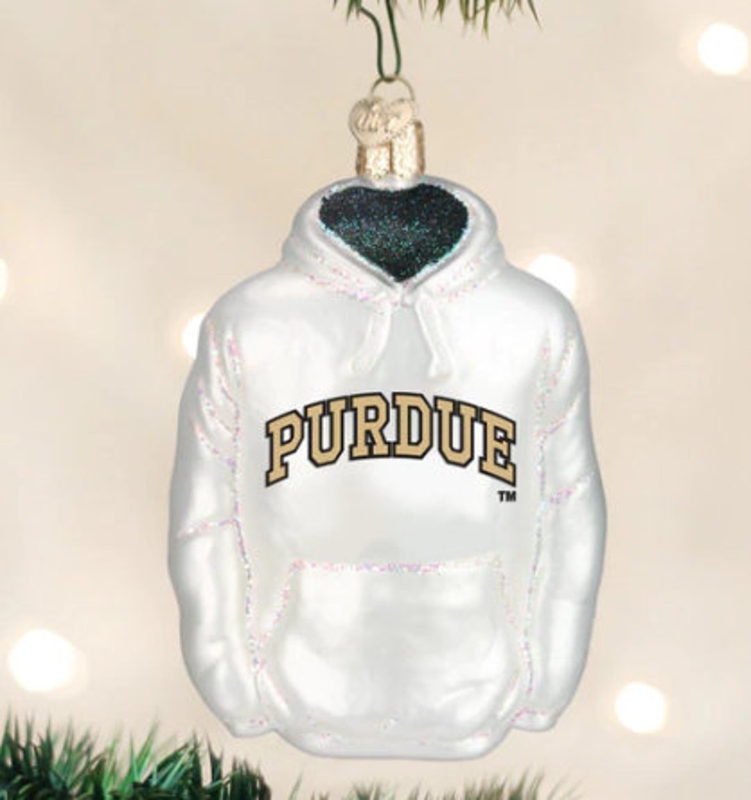 Purdue Hoodie Personalized Old World Glass Chrismas Ornament - Etsy