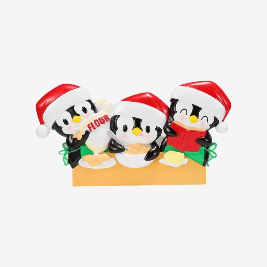 Penguin Baking Family of 3 - Etsy