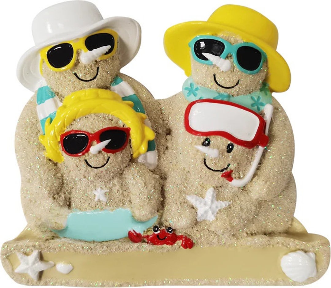 Sandman Family of 4 Personalized Christmas Ornament - Etsy