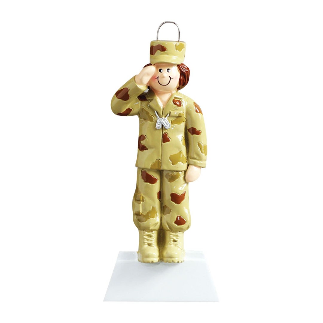 Personalized Army Christmas Tree Ornament Female - Etsy