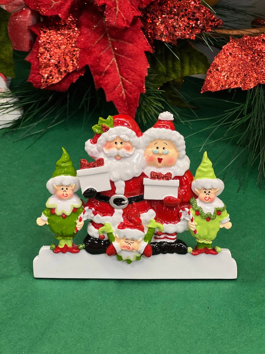 Santa Clause Family of 5 Table Topper Ornament Christmas, Free ...