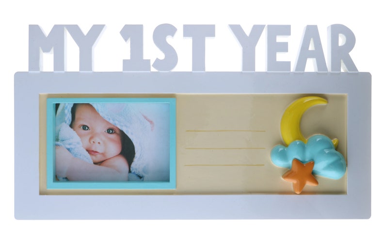 My First Year Picture Frame Table Topper Personalized Boy - Etsy