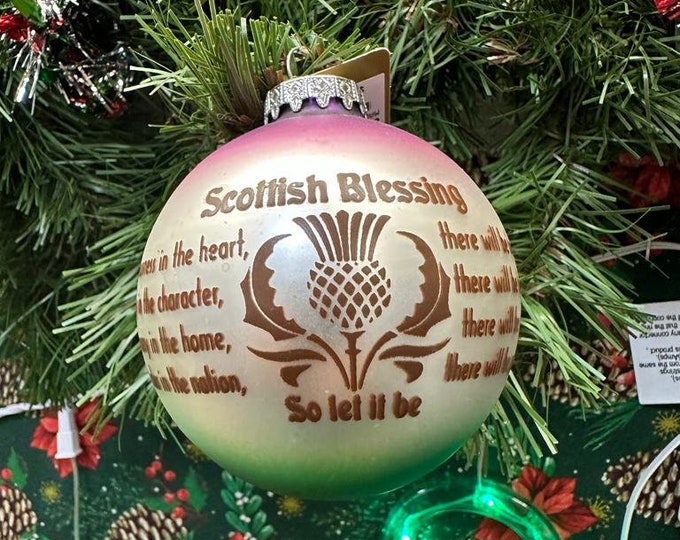 Scottish Blessing Ball Glass Personalized Christmas Ornament - Etsy