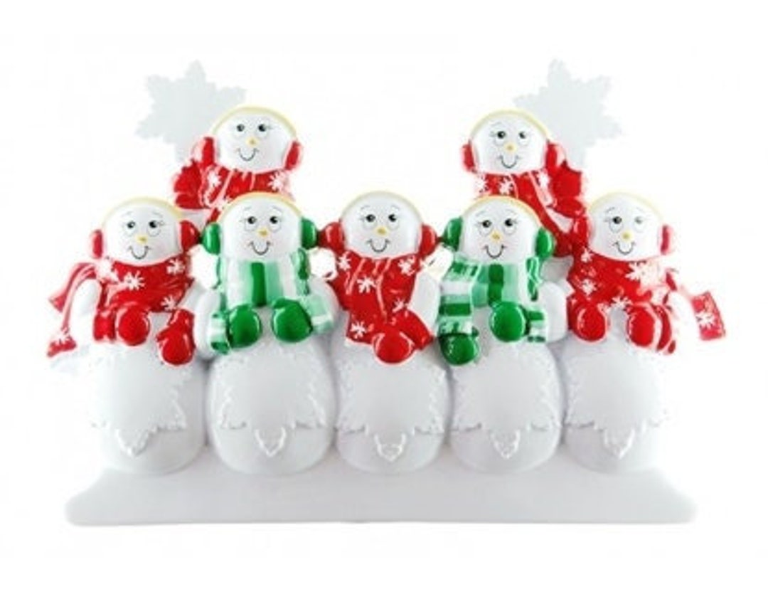Snow People Ornament Family of 7 Ornament Table Topper Decoration ...