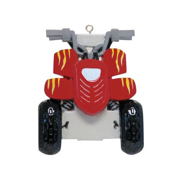 Red ATV Personalized Christmas Ornament - Etsy