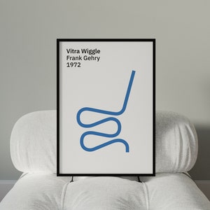 Wiggle Chair, Frank Gehry, Chair Poster, Digital Download Print ...