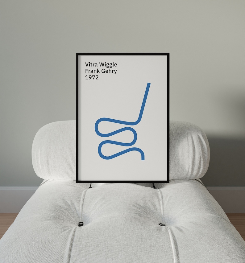 Wiggle Chair, Frank Gehry, Chair Poster, Digital Download Print ...