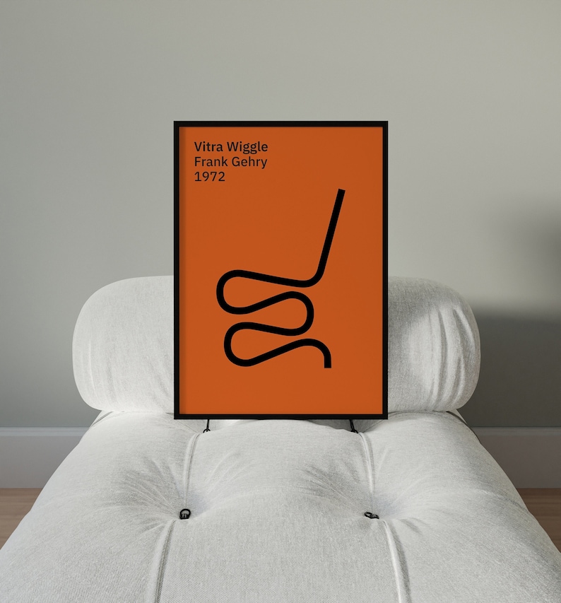 Wiggle Chair, Frank Gehry, Chair Poster, Digital Download Print ...