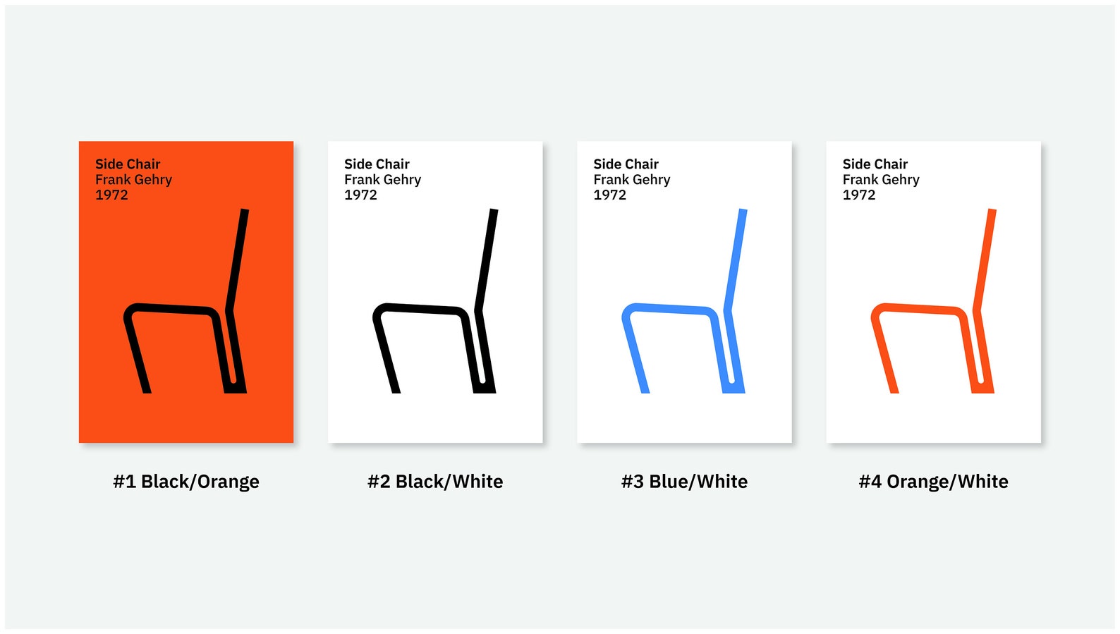 Side Chair, Frank Gehry, Chair Poster, Chair Print, Mid Century Poster ...