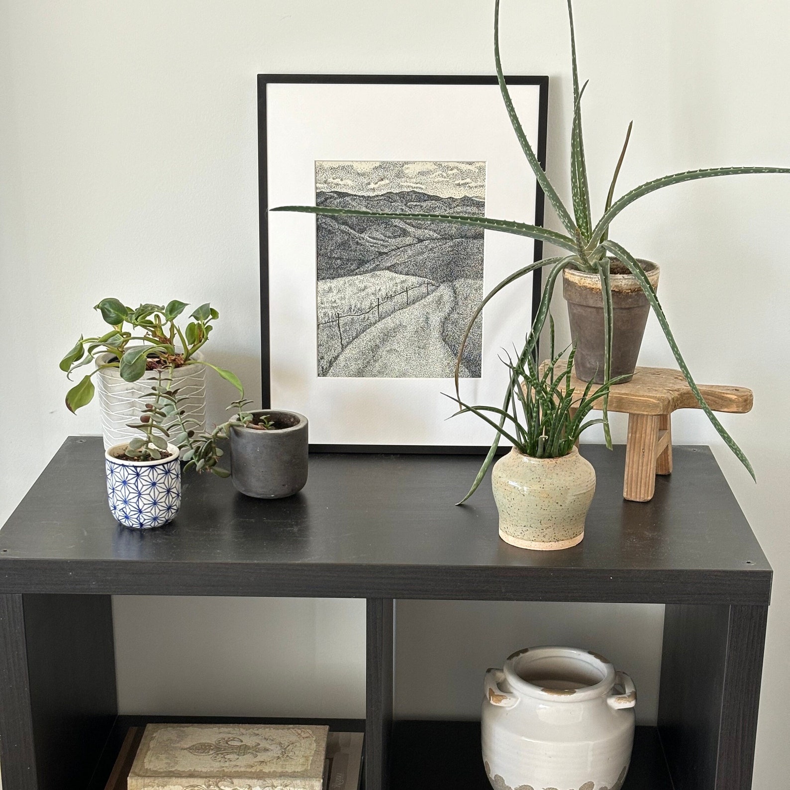 Black and White Landscape Art Print | Foothills Wall Art | Minimalist ...