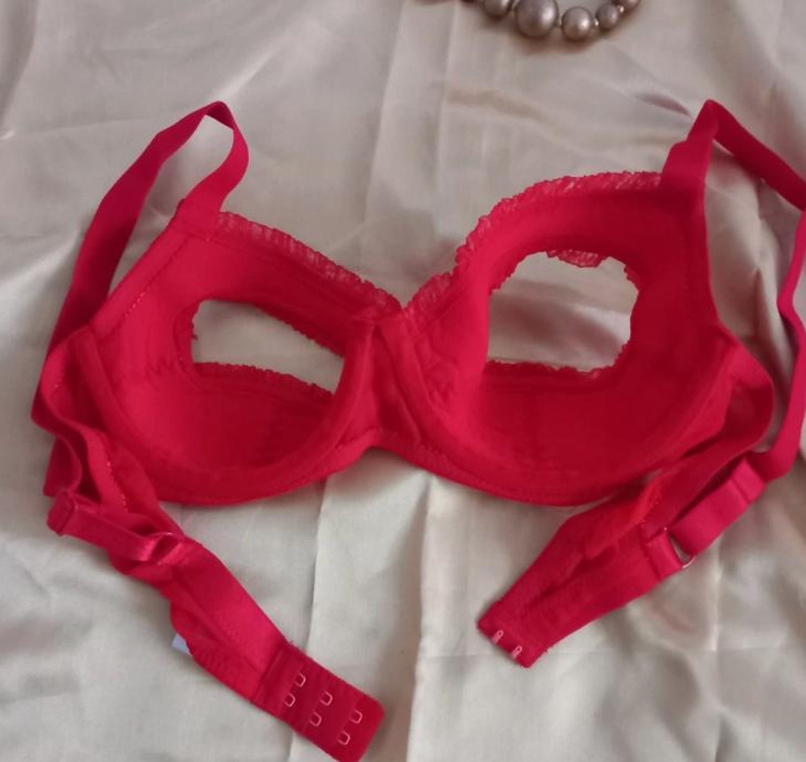 Bra Soutien Gorge Red Open Bra 95 or 100 Erotic Lingerie BH Christmas ...