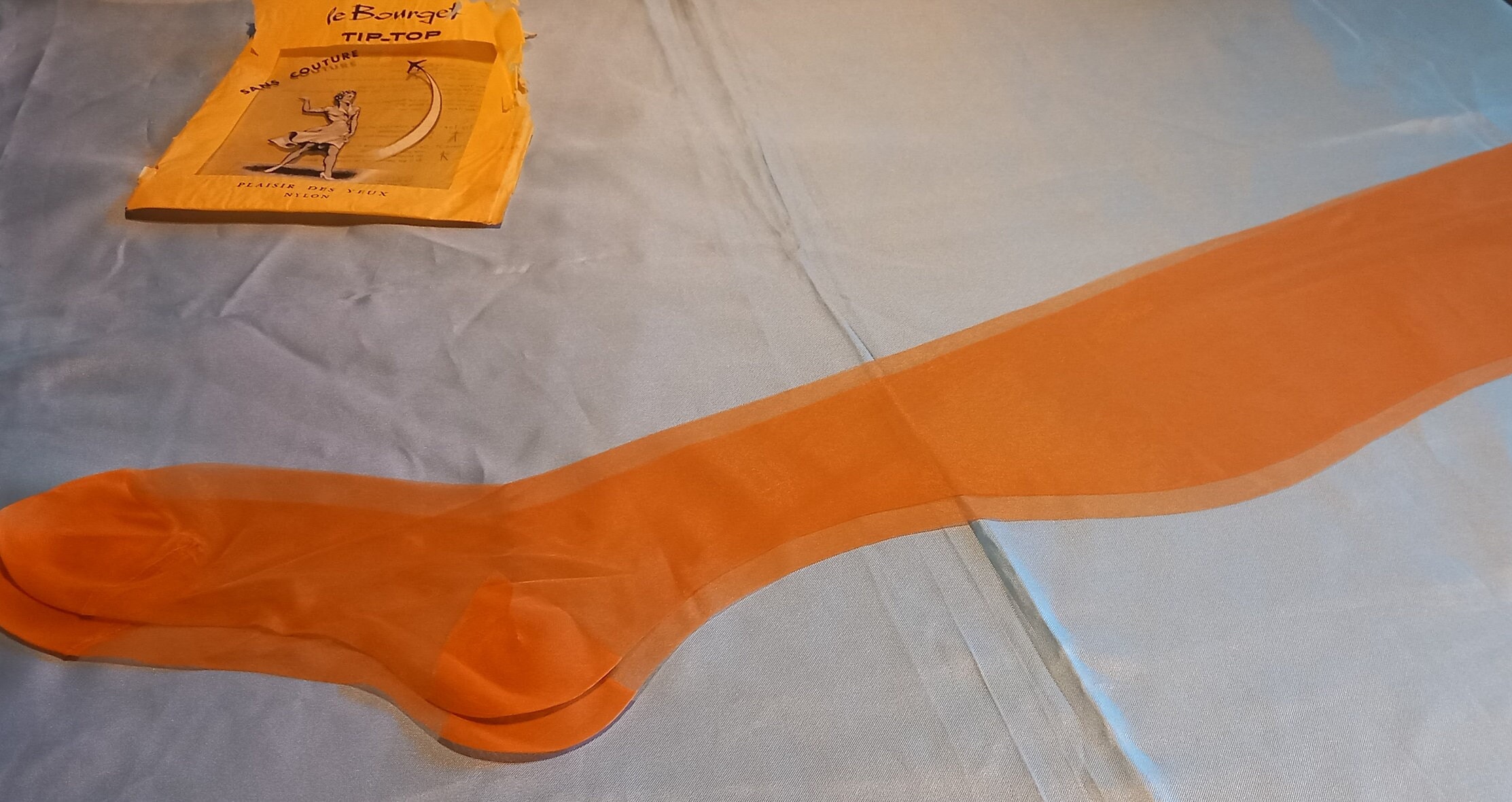 Nylon French Vintage Stockings Rare Le Bourget Size 2 french M/L ...